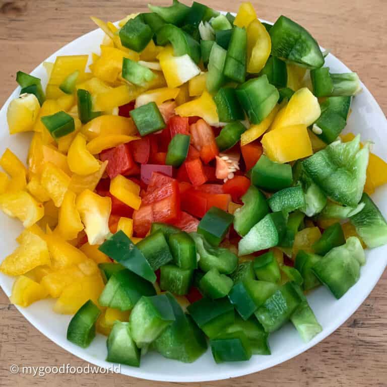 Easy Besan Shimla Mirch Recipe - MyGoodFoodWorld