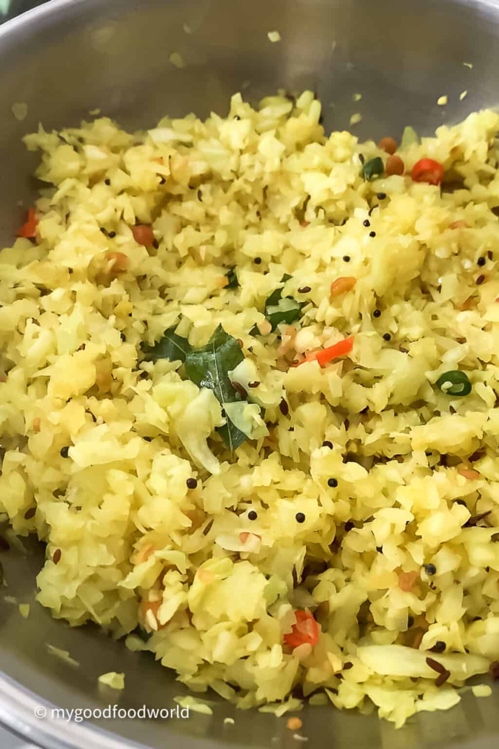 Super Easy Cabbage Poriyal Recipe MyGoodFoodWorld